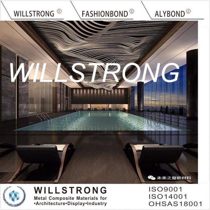 2.5MM PVDF Coating Luxury Gold Metal Ceiling Panels For Shopping Mall ...