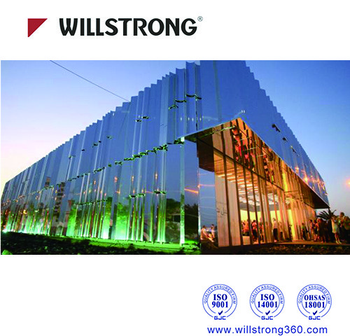 Fireproof Mirror Aluminum Composite Panel Cladding For Buildings 5600mm ...